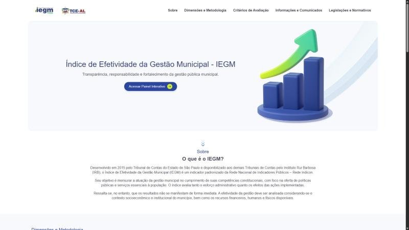 TCE/AL lança novo site do IEGM com painel interativo de Business ...